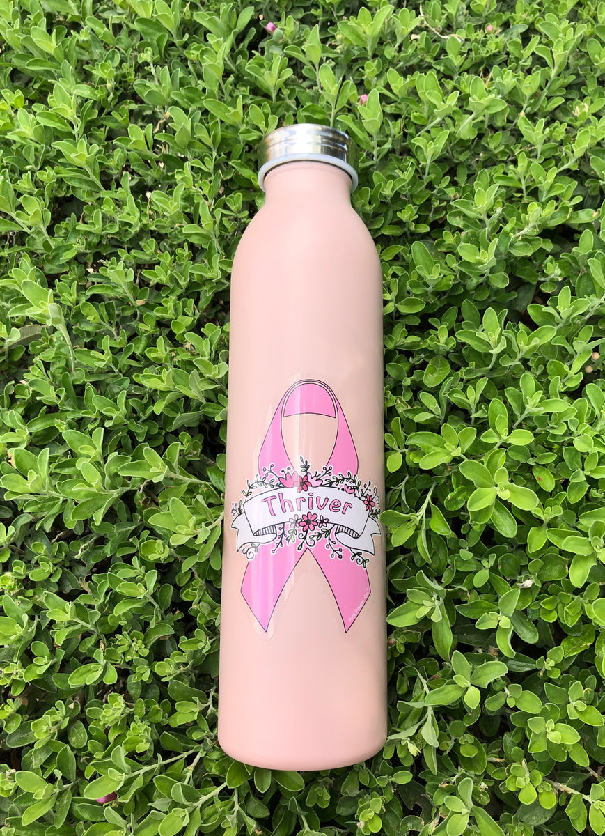 Pink Ribbon Stickers Warrior and Thriver – Pink Pepper Co